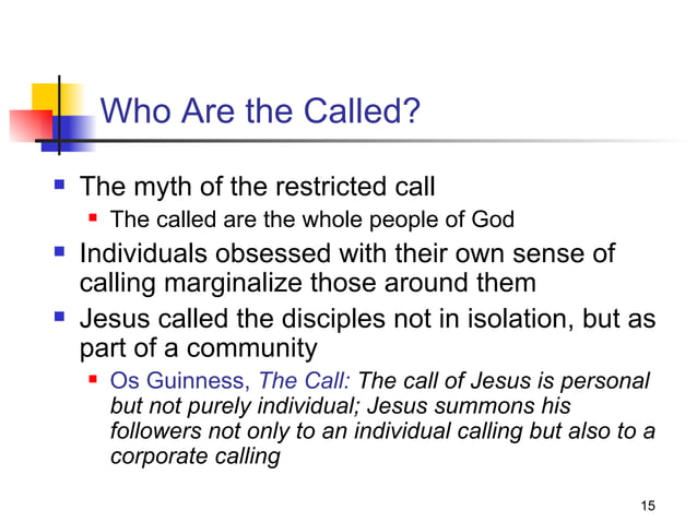 Session 1 - Context and Calling | PPT Session 1 - Context and Calling | PPT