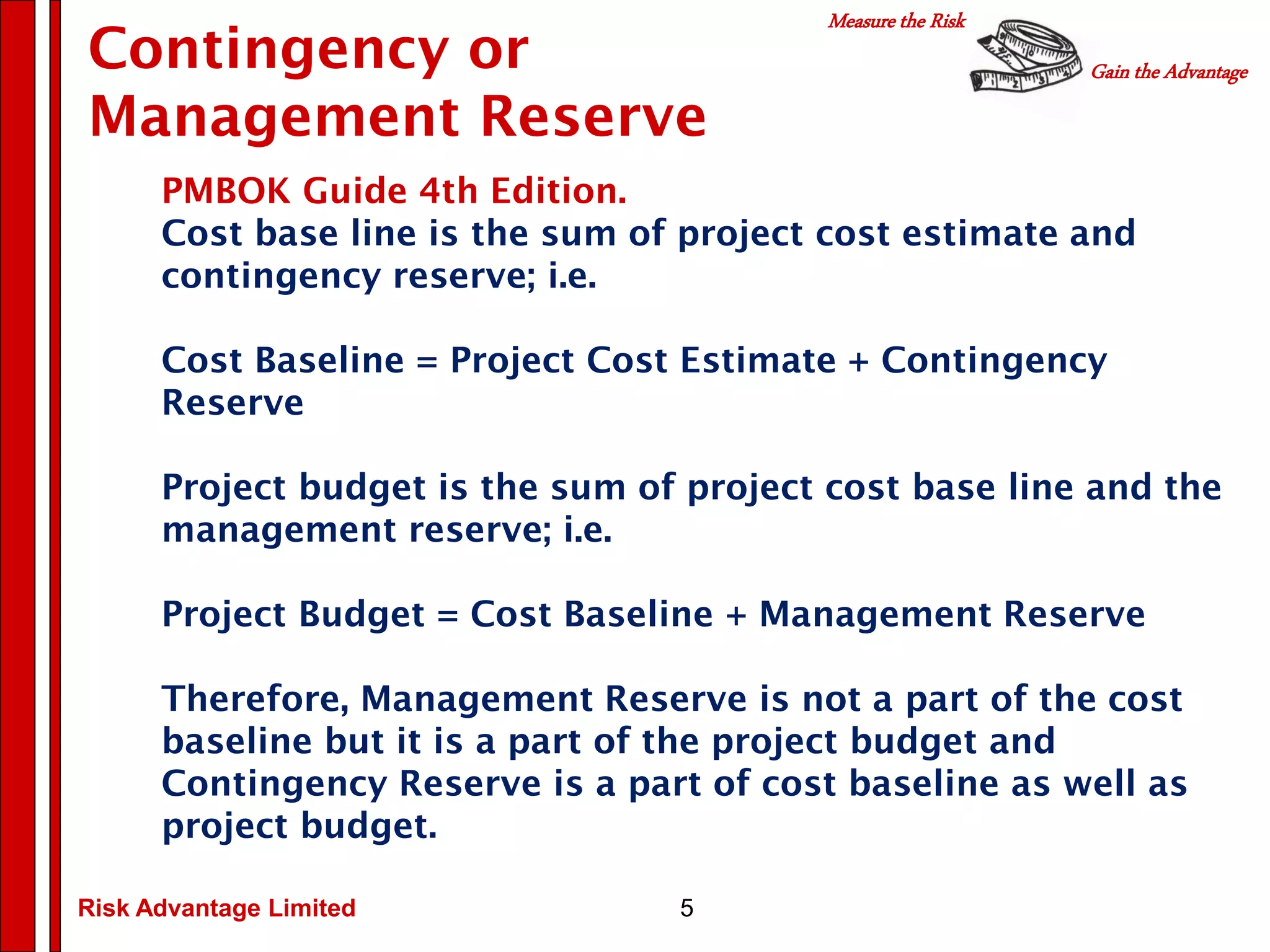 Contingency and management reserve | PDF
