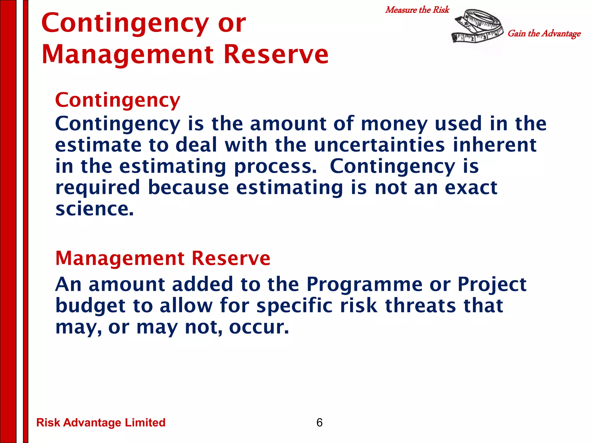 Contingency and management reserve | PDF
