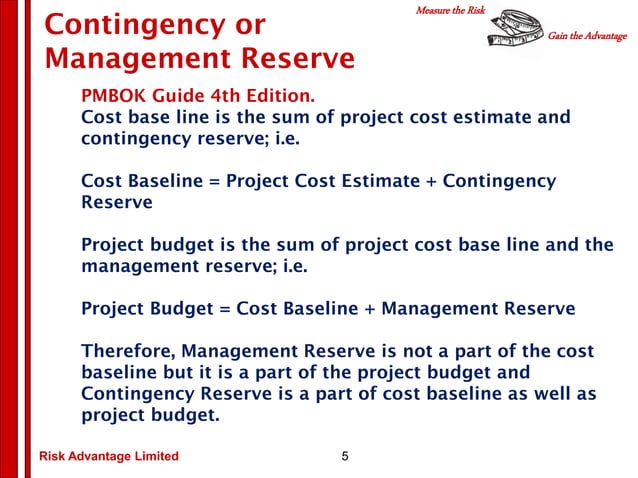 Contingency and management reserve | PDF