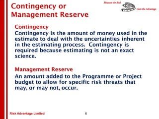 Contingency and management reserve | PDF