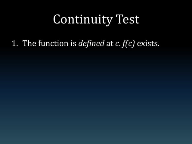 PC 1 continuity | PPT