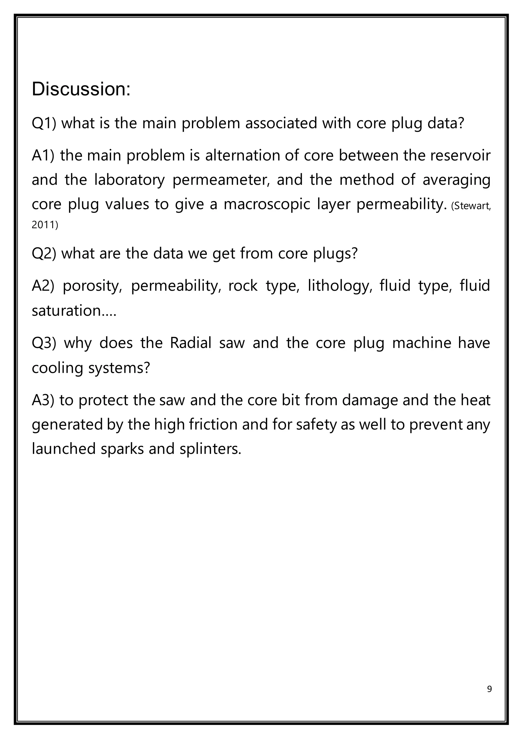 Core plug test | DOCX