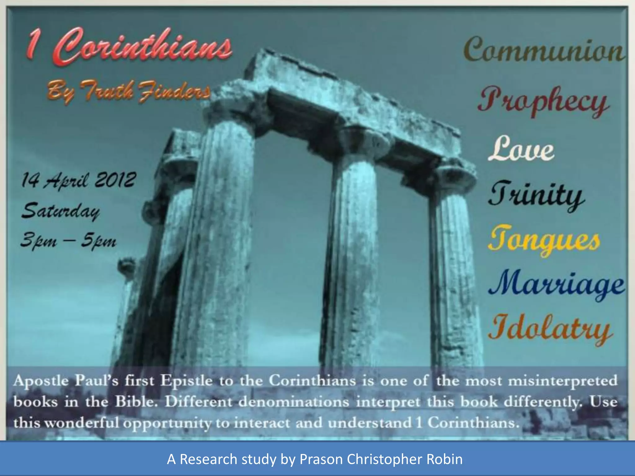 1st corinthians | PPTX