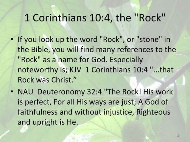 1 Corinthians 10;10, Moses Gave Land; Spiritualizing; The Spiritual ...