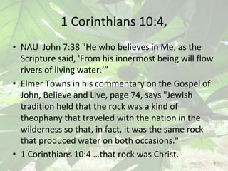 1 Corinthians 10;10, Moses Gave Land; Spiritualizing; The Spiritual ...