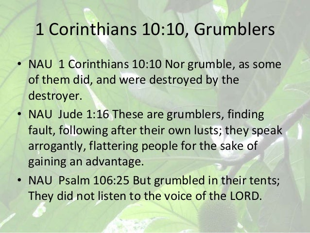 1 Corinthians 10;10, Moses Gave Land; Spiritualizing; The Spiritual R…