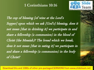 1 corinthians 10 16 the cup of thanksgiving power point church sermon | PDF | Christianity ...
