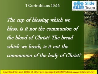 1 corinthians 10 16 the cup of thanksgiving power point church sermon | PDF | Christianity ...
