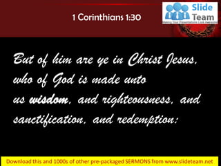 1 corinthians 1 30 god that is our righteousness power point church ...