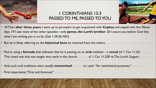 1 Corinthians 15:1-4 Bible Study | “Facts: Faith’s Firm Foundation ...