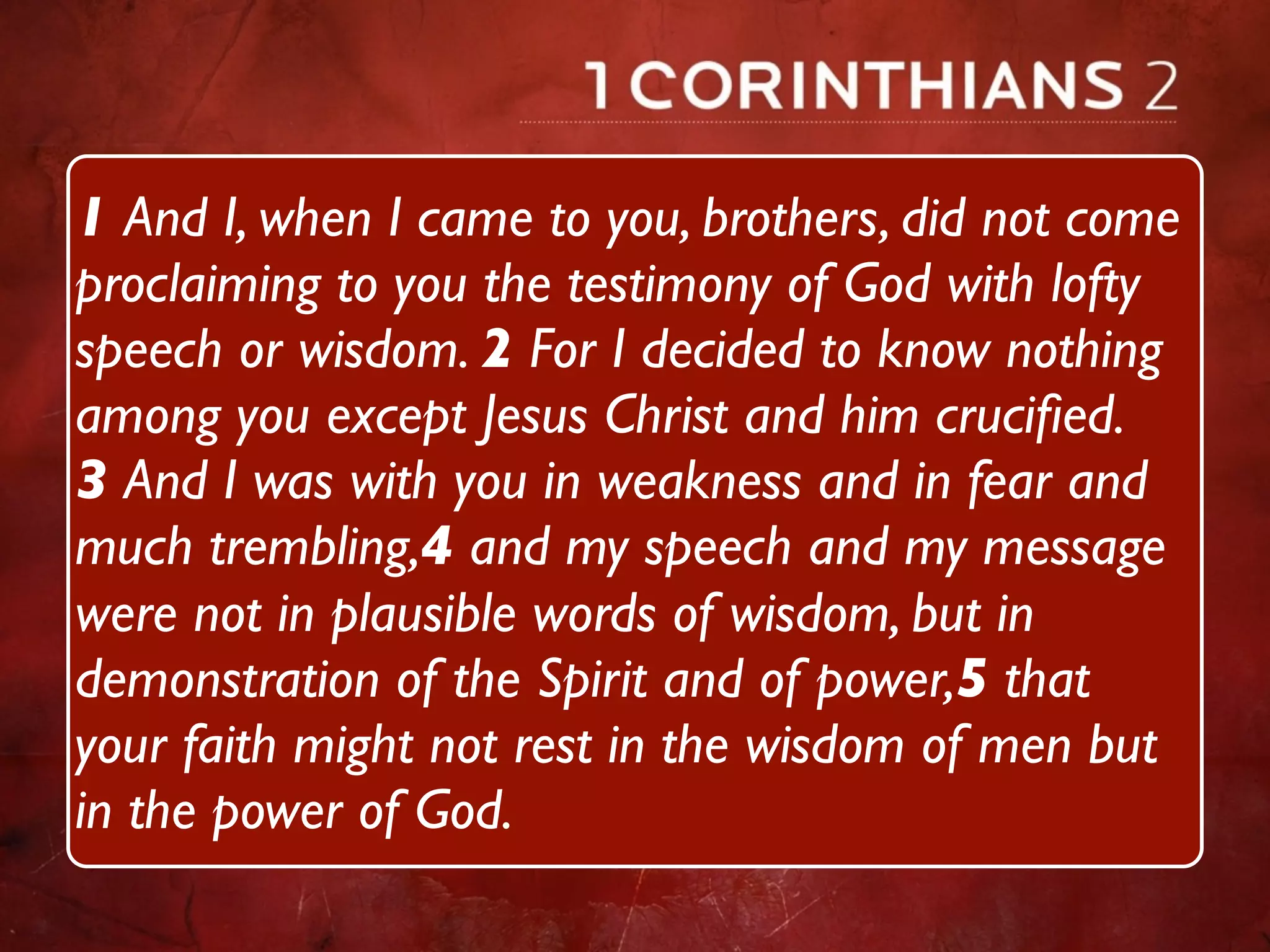 1 Corinthians2 | PPT