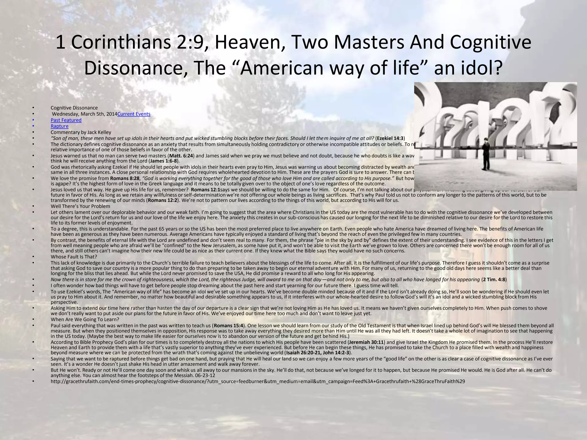 1 Corinthians 2, Heaven; Illumination Of The Holy Spirit; Mature ...