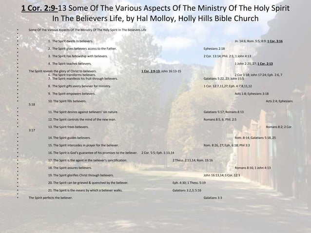 1 Corinthians 2, Heaven; Illumination Of The Holy Spirit; Mature ...