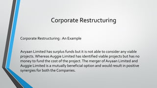 1 Corporate Restructuring Meaning and concept | PPT