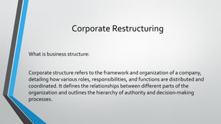 1 Corporate Restructuring Meaning and concept | PPT
