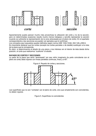 Dibujo tecnico Cortes secciones y roturas | DOC