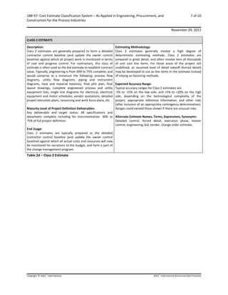 1 cost estimate classification system (aacei rp) | PDF