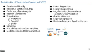 1_Course Overview, Data Science Lifecycle.pptx | Computing | Technology & Computing