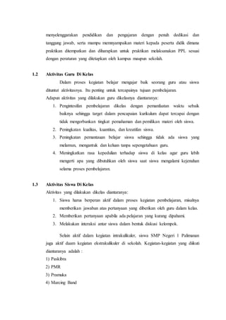 LAPORAN HASIL KEGIATAN PPL | DOCX