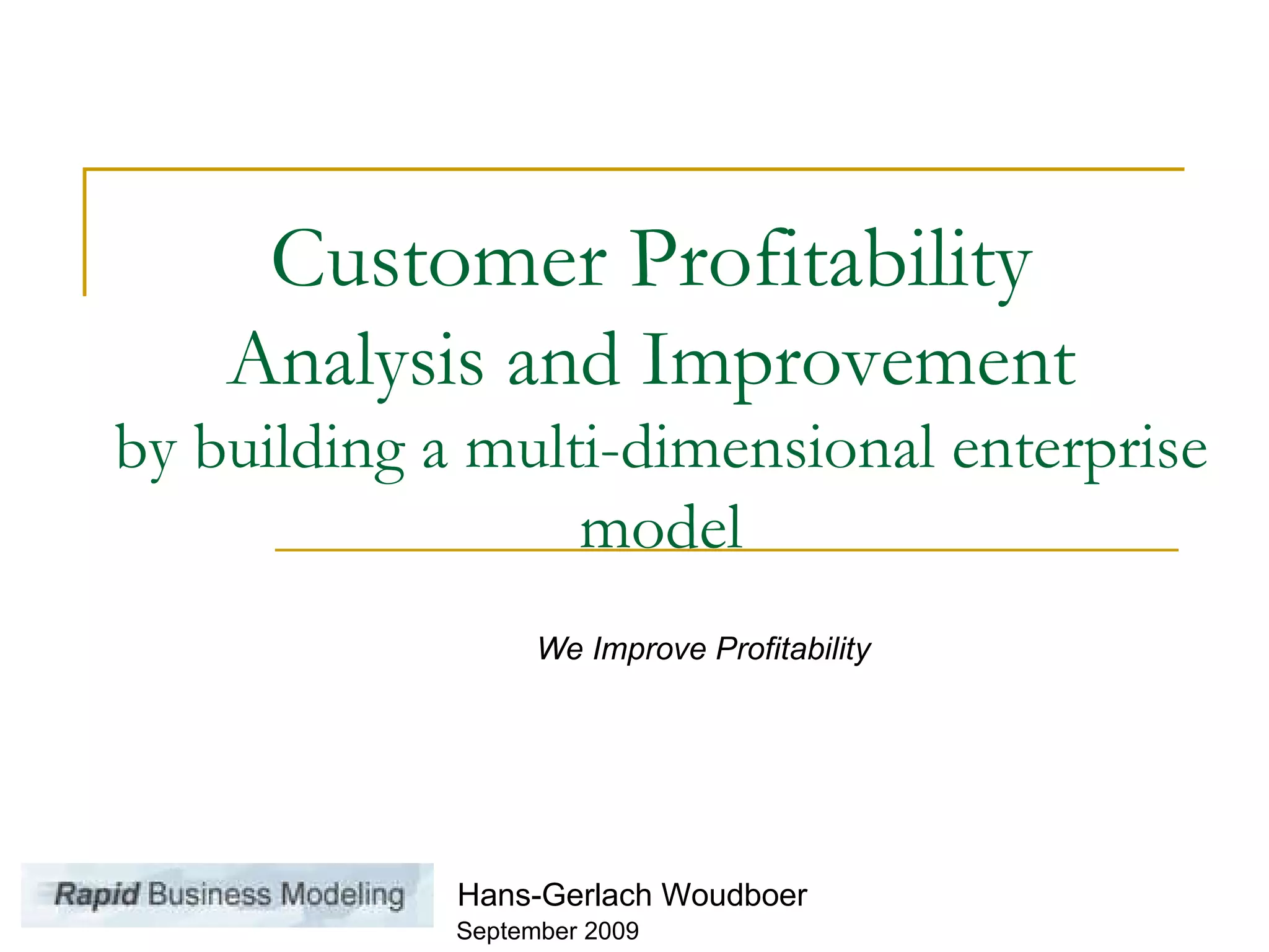 Customer Profitability Improvement | PPT