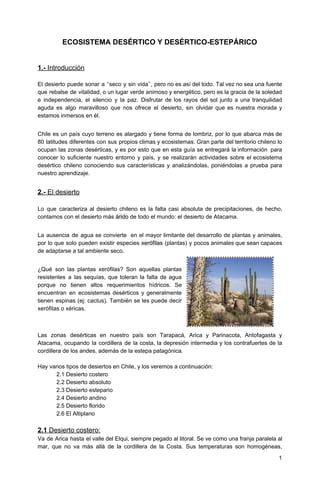 Desierto y desierto-estepárico | PDF