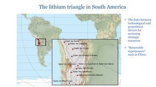 Lithium, its geopolitics and the low carbon energy transition | PPT
