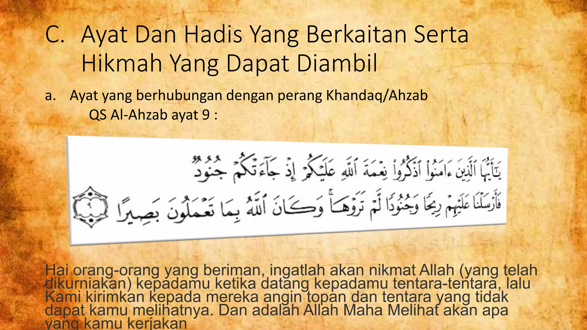 Perang Khandaq dan Bani Quraizhah | PPTX
