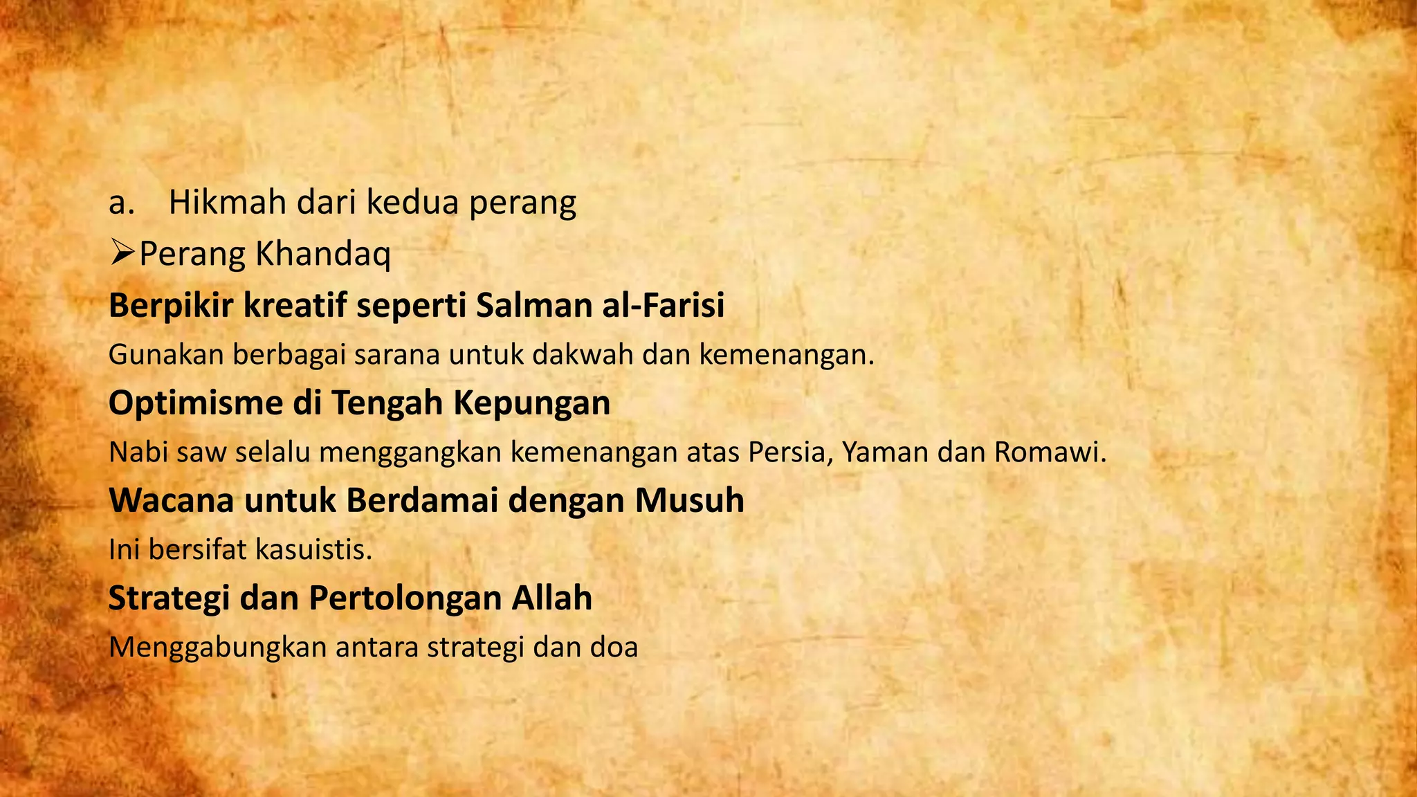 Perang Khandaq dan Bani Quraizhah | PPTX
