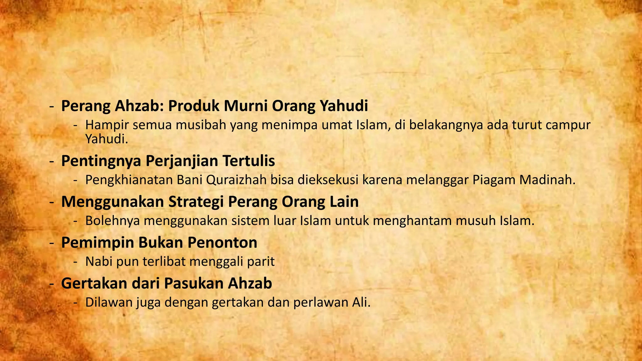 Perang Khandaq dan Bani Quraizhah | PPTX