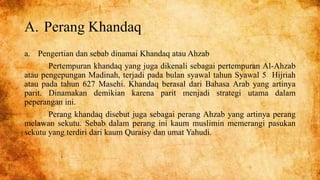 Perang Khandaq dan Bani Quraizhah | PPTX