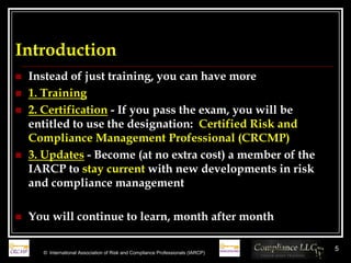 Certified Risk and Compliance Management Professional (CRCMP) Prep ...