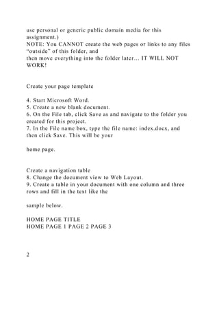 1 Creating web pages in Word (Web Assignment 1) .docx