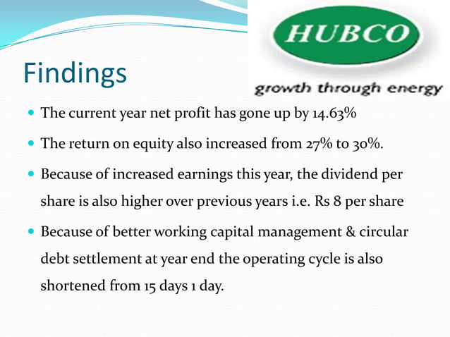 Credit & Risk analysis of Hubco power company Pakistan | PPT