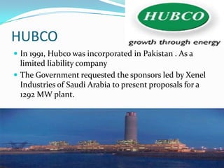 Credit & Risk analysis of Hubco power company Pakistan | PPTX