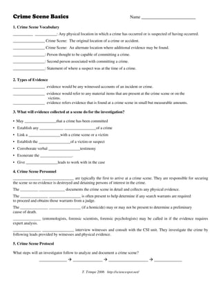 1crimescenebasicswkst | PDF
