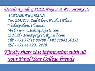 ieee based projects | PPTX
