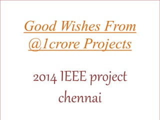 ieee based projects | PPTX