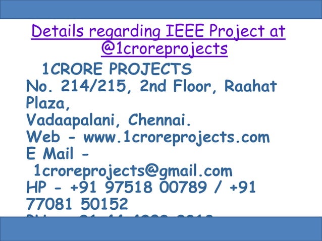 ieee based projects for ece | PPT