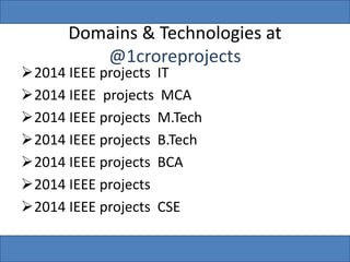 ieee based projects for ece | PPTX