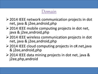 ieee based projects for cse | PPTX
