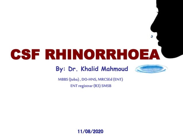 CSF rhinorrhoea | PPT