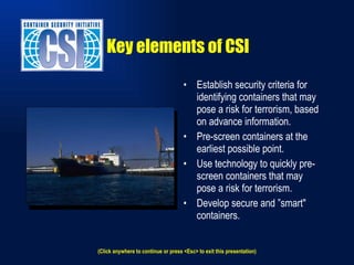 Container Security Initiative CSI | PPT