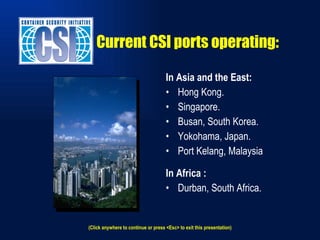 Container Security Initiative CSI | PPT