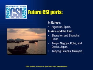 Container Security Initiative CSI | PPT