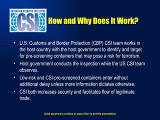 Container Security Initiative CSI | PPT