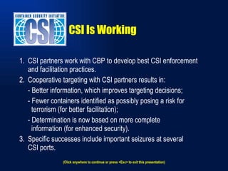 Container Security Initiative CSI | PPT