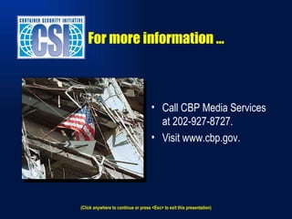 Container Security Initiative CSI | PPT
