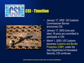 Container Security Initiative CSI | PPT
