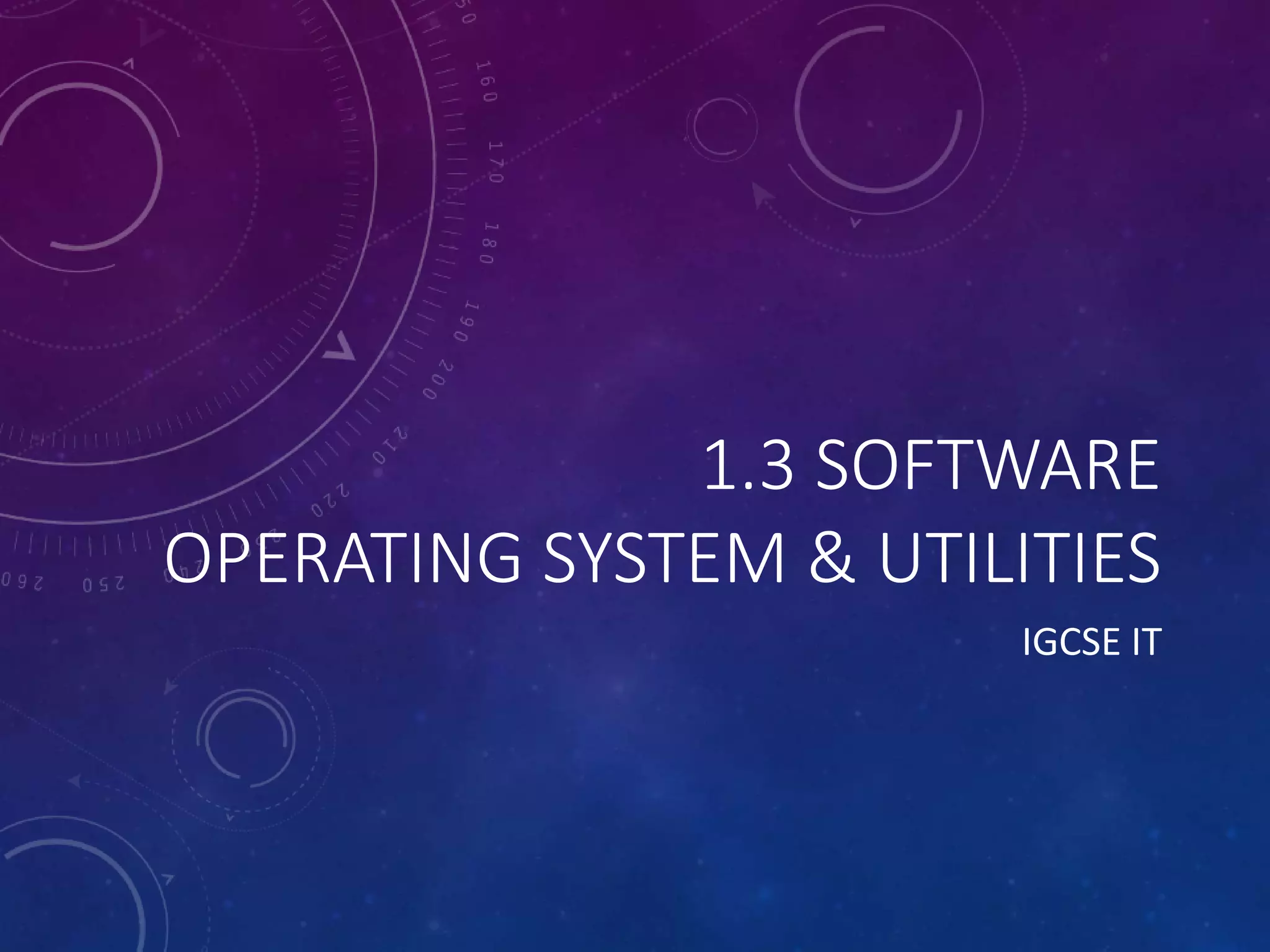 1.3 operating systems | PPT